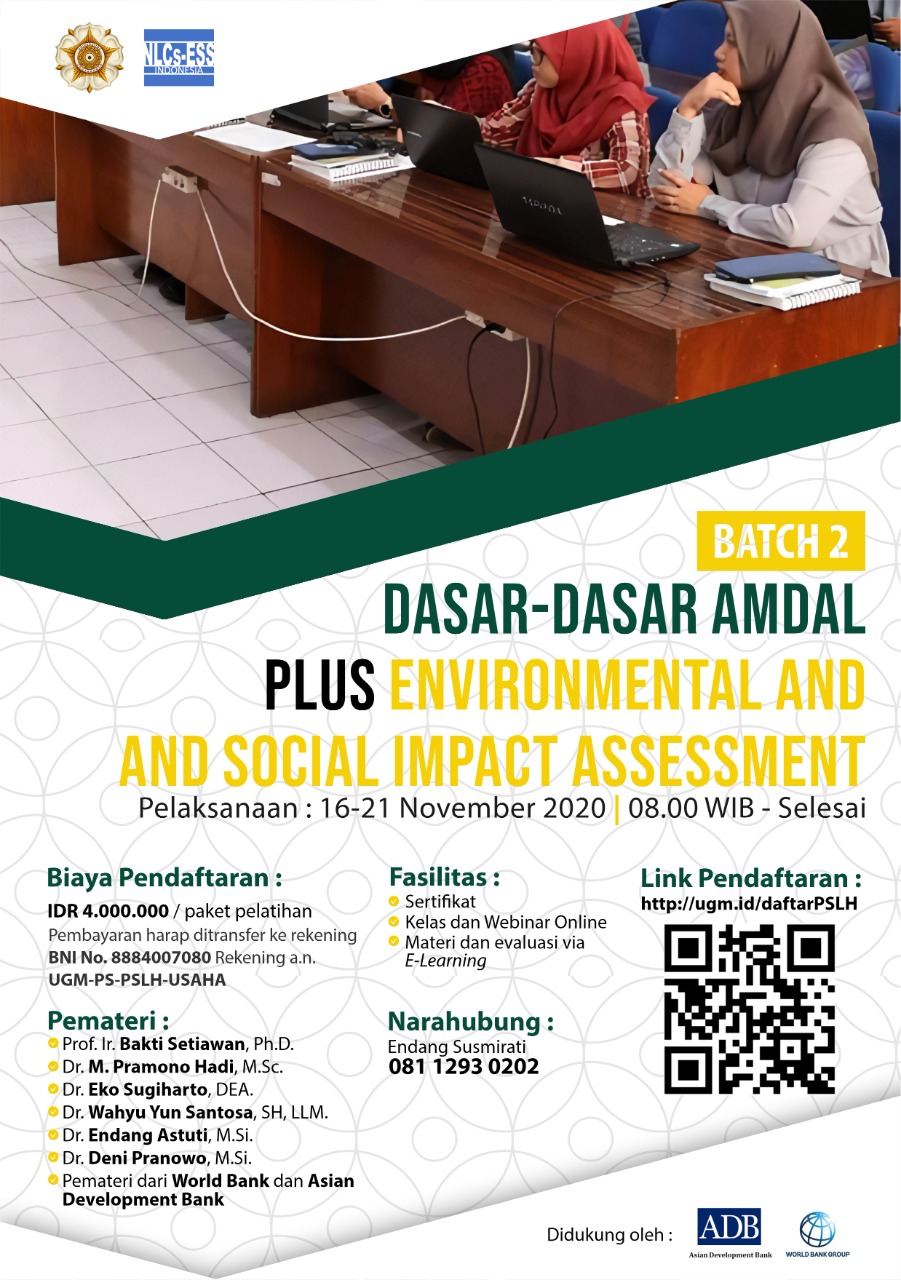 Diklat Dasar-Dasar AMDAL Plus Environmental And Social Impact Assessment Batch 2 – Pusat Studi ...