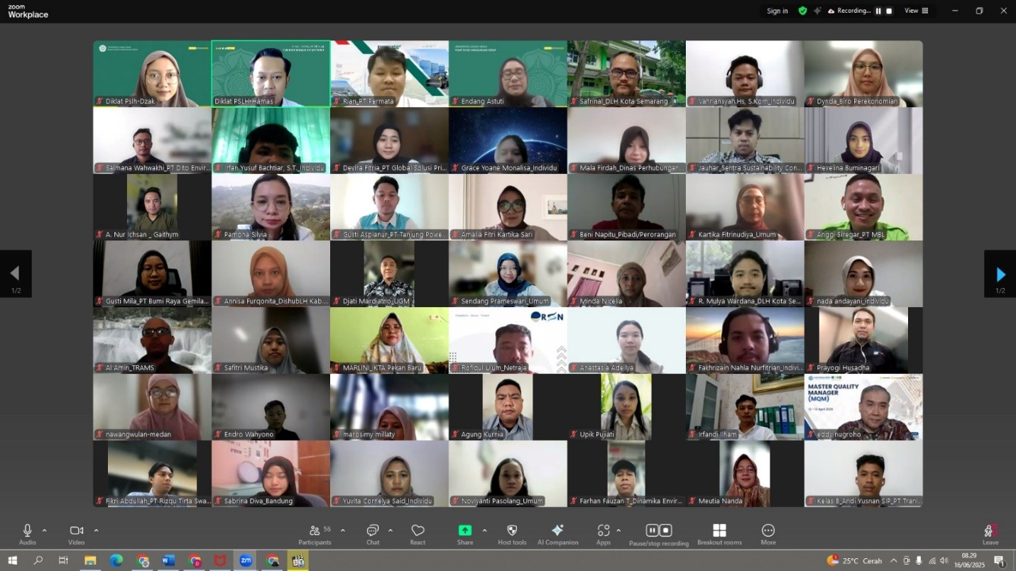 Pembukaan Pelatihan Dasar-Dasar Amdal Online Angkatan ke-192 – Pusat ...